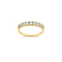 OROLINO Ring Gold 333 mit 11 wei&szlig;en Zirkonia-Steinen