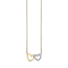 JULIE JULSEN Collier 925/- Sterling Silber vergoldet 2 Herzen