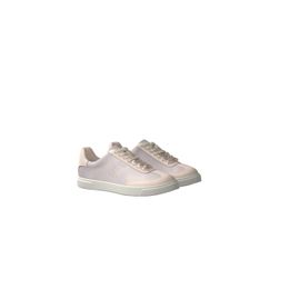 Plateausneaker Calvin Klein "LOW PRO CUPSOLE WT SATIN MIX", Damen, Gr. 37, hellgrau, altrosa, Leder, Textil, aufgeraut, unifarben, Basic, Schuhe Plateausneaker, Freizeitsneaker, Halbschuh mit zwei Schn&uuml;rsenkelarten