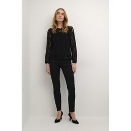 Cream Kurzarm-Bluse Regular fit black