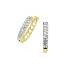 Diamonds by Ellen K. Ohrringe Gold 585 zweifarbig mit 40x Diamant zus. 0,20ct.