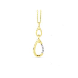 OROLINO Halskette Gold 585 mit 5 nat&uuml;rlichen Brillanten zus. 0,025ct.