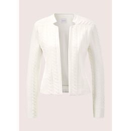 Madeleine Mode Jackenblazer MADELEINE "Blazer Langarm Jerseyblazer mit Stehkragen", Damen, Gr. 34, wei&szlig; (wollwei&szlig;), Obermaterial: 83% Polyester PES. 14% Viskose CV. 3% Elasthan EL., Modern, normal, Blazer