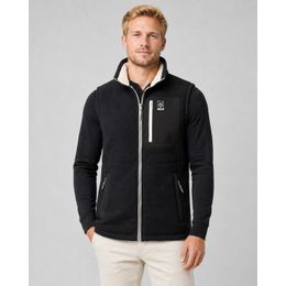 Sweatweste LPO "Sweatweste Raven Knit", Herren, Gr. S, schwarz, 100% Polyester, regular fit, Westen, mit Langhaarfleece