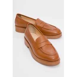 Bree Plateau Penny Leder Loafer