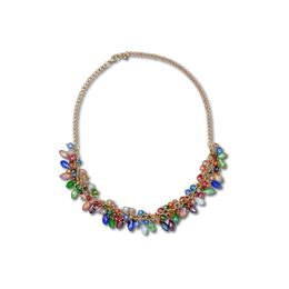 Steuer Modeschmuck Collierkette Collier mit bunter Glaszierde