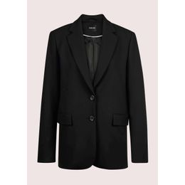 Madeleine Mode Jackenblazer MADELEINE "Blazer Eleganter Einreiher mit Reverskragen", Damen, Gr. 34, schwarz, Obermaterial: 47% Polyester PES. 47% Viskose CV. 6% Elasthan EL., Modern, Blazer