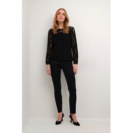 Cream Kurzarm-Bluse Regular fit black