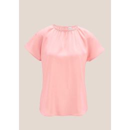 Madeleine Mode Shirtbluse MADELEINE "Blusenshirt Sommerliches Freizeitshirt mit Falten", Damen, Gr. 36, rosa (puderros&eacute;), Obermaterial: 100% Polyester PES., Modern, normal, Blusen