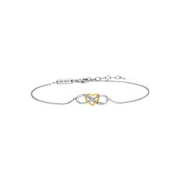JULIE JULSEN Armband 925/- Sterling Silber rhodiniert/vergoldet 8 Zirkonia