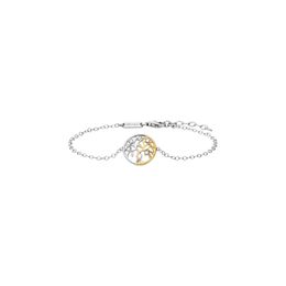 JULIE JULSEN Armband 925 Silber rhodiniert teils vergoldet Liebesbaum Zirkonia