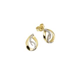 OROLINO Ohrringe Gold 585 zweifarbig mit 16 Brillanten zus. 0,06ct.