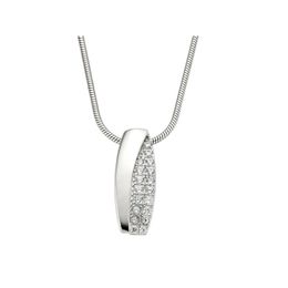 ZEEme Silber Halskette Silber 925 rhodiniert mit Zirkonia wei&szlig;