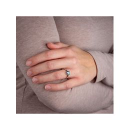 OROLINO Ring Gold 585 mit Blautopas (beh.) London Blue