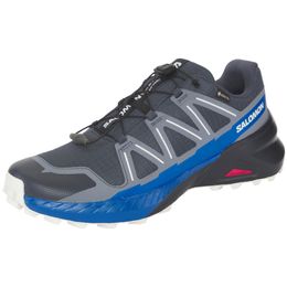 Trailrunningschuh Salomon "SPEEDCROSS PEAK GORE-TEX", Herren, Gr. 41, blau nights, grisaille, nautical blau, Synthetik, Textil, Schuhe, wasserdicht