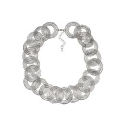 Steuer Modeschmuck Kette Metall Spiralen 48cm