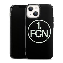 DeinDesign iPhone 13 Mini Handy Slim Case extra d&uuml;nn Silikon Handyh&uuml;lle schwarz H&uuml;lle 1. Fc N&uuml;rnberg Logo 1. Fcn Silikon Slim Case
