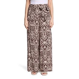 Palazzohose Cartoon "Damen mit Gummizug", Damen, Gr. 34, Normalgr&ouml;&szlig;en, patch braun, cream, Obermaterial: 100% Viskose, l&auml;ssig geschnitten lang, Hosen Palazzohose