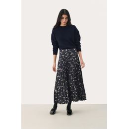 PART TWO Rock A-shape Navy Foil Print navy