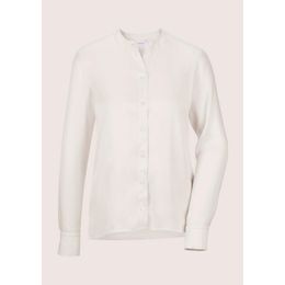 Madeleine Mode Langarmbluse MADELEINE "Bluse Elegante Rundhals-Bluse, Langarm", Damen, Gr. 40, wei&szlig; (perlwei&szlig;, goldfarben), Obermaterial: 100% Viskose CV., Modern, normal, Blusen