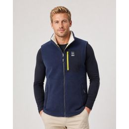 Sweatweste LPO "Sweatweste Raven Knit", Herren, Gr. S, navy, 100% Polyester, regular fit, Westen, mit Langhaarfleece