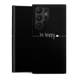 DeinDesign Galaxy S23 Ultra Handy Premium Case Smartphone Handyh&uuml;lle Schutzh&uuml;lle matt Happiness Statement Sayings Premium Case