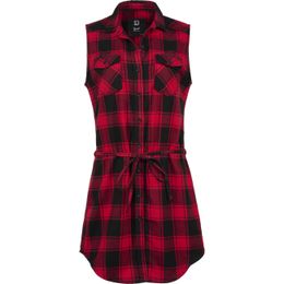 Langarmhemd Brandit "Brandit Damen Ladies Sleeveless Longshirt Gracey", Damen, Gr. 4XL, US-Gr&ouml;&szlig;en, rot, schwarz, 100% Baumwolle, Hemden