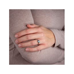 OROLINO Ring Gold 585 mit Blautopas (beh.) London Blue