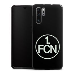 DeinDesign Huawei P30 Pro Handy Silikon H&uuml;lle Case schwarz Handyh&uuml;lle 1. Fc N&uuml;rnberg Logo 1. Fcn