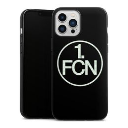 DeinDesign iPhone 13 Pro Max Handy Silikon H&uuml;lle Case schwarz Handyh&uuml;lle 1. Fc N&uuml;rnberg Logo 1. Fcn