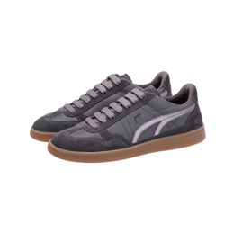 JOOP! Sneaker JOOP "velluto misto palma sneaker xt7", Damen, Gr. 41, grau, Leder, Textil, Basic, Schuhe Sneaker, Basket-Sneaker, Halbschuh, Freizeitsneaker mit seitlichem Logo