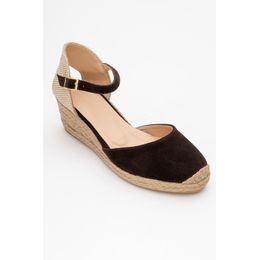 Aldea Leder-Plateauespadrille (Damen)
