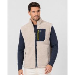 Sweatweste LPO "Sweatweste Raven Knit", Herren, Gr. M, wind chime, 100% Polyester, regular fit, Westen, mit Langhaarfleece
