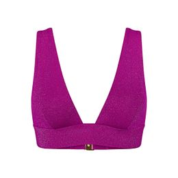 Triangel-Bikini-Top Triumph "Summer Sunset P", Damen, Gr. 36, Cup D, raspberry juice, Glitzergarne;Microfaser, Obermaterial: 70% Polyamid, 16% metallisierte Fasern, 14% Elasthan, Bikini-Oberteile, weicher Lurex