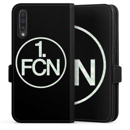 DeinDesign Galaxy A50 Handy Klapph&uuml;lle Handyh&uuml;lle aus Kunst Leder schwarz Flip Case 1. Fc N&uuml;rnberg Logo 1. Fcn Sideflip mit Lasche