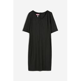 Etuikleid Cinque "CIICON", Damen, Gr. 34, N-Gr, schwarz, Web, Obermaterial: 53% Polyamid, 43% Schurwolle, 4% Elasthan, unifarben, klassisch knielang, V-Ausschnitt, 2-Naht-&Auml;rmel,eingesetzt,&Auml;rmel ohne &Auml;rmelschlitz gerader Abschluss, Kleider Etuikleid, Mit Markenlabel