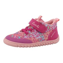 Barfu&szlig;schuh Lurchi "Ban Barefoot", Jungen, Gr. 33, pink (pink bunt), Lederimitat, Textil, Schuhe Barfu&szlig;schuh, Outdoorschuh mit Klett, Gr&ouml;&szlig;enschablone zum Download