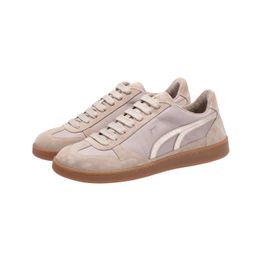 JOOP! Sneaker JOOP "velluto misto palma sneaker xt7", Damen, Gr. 39, beige, Leder, Textil, Basic, Schuhe Sneaker, Basket-Sneaker, Halbschuh, Freizeitsneaker mit seitlichem Logo