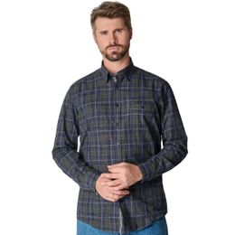 Langarmhemd Casamoda "Casamoda Freizeithemd kariert", Herren, Gr. M, Normalgr&ouml;&szlig;en, blau (blau 300), 100% Baumwolle, kariert, l&auml;ssig geschnitten, Hemden