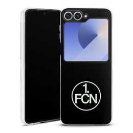 DeinDesign Galaxy Z Flip 7 FE Handy Hard Case Schutzh&uuml;lle transparent Smartphone Handy H&uuml;lle 1. Fcn Logo 1. Fc N&uuml;rnberg Hard Case
