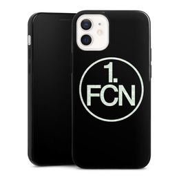 DeinDesign iPhone 12 mini Handy Slim Case extra d&uuml;nn Silikon Handyh&uuml;lle schwarz H&uuml;lle 1. Fc N&uuml;rnberg Logo 1. Fcn Silikon Slim Case