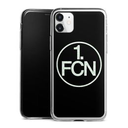 DeinDesign iPhone 11 Handy Slim Case Silikon Handyh&uuml;lle transparent H&uuml;lle extra d&uuml;nn 1. Fc N&uuml;rnberg Logo 1. Fcn Silikon Slim Case