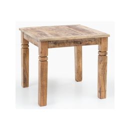 KADIMA DESIGN Esstisch DIANA: Landhaus-Stil, Massivholz, 80x80 cm, rustikal, stabil, pflegeleicht.
