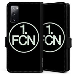 DeinDesign Galaxy S20 Handy Klapph&uuml;lle Handyh&uuml;lle aus Kunst Leder schwarz Flip Case 1. Fc N&uuml;rnberg Logo 1. Fcn Sideflip mit Lasche