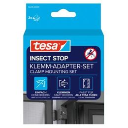 Tesa&reg; Klemm-Adapter-Set INSECT STOP, 3-teilig, f&uuml;r T&uuml;ren und Fenster, anthrazit