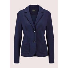Madeleine Mode Jerseyblazer MADELEINE "Blazer Jersey-Blazer mit Reverskragen", Damen, Gr. 34, blau (nachtblau), Obermaterial: 50% Polyamid PA. 45% Viskose CV. 5% Elasthan EL., Modern, normal, Blazer