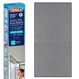 Tesa&reg; Fliegengitter INSECT STOP, zum Befestigen an Fensterrahmen, L 1200 x B 2400 mm, anthrazit-transparent