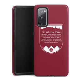 DeinDesign Galaxy S20 FE 5G Handy Panzer Handyh&uuml;lle robuste Outdoor H&uuml;lle Schutzh&uuml;lle gl&auml;nzend Bundesliga 1. Fc N&uuml;rnberg Merchandise Tough Case