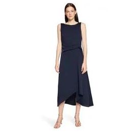Cocktailkleid Vera Mont "Damen mit Raffung", Damen, Gr. 40, Normalgr&ouml;&szlig;en, night sky, Satin, Obermaterial: 100% Polyester. Futter: 100% Polyester, ausgestellt lang, U-Boot-Ausschnitt, Kleider