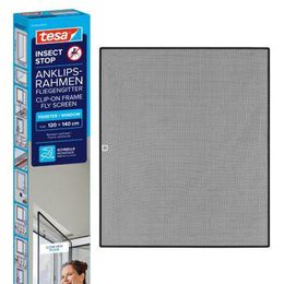 Tesa&reg; Fliegengitter INSECT STOP, zum Befestigen an Fensterrahmen, L 1200 x B 1400 mm, anthrazit-transparent